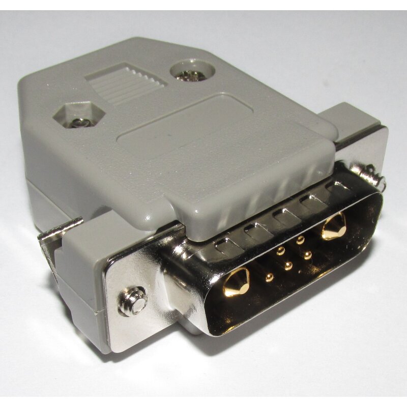 Sub-D Stecker 7-polig, vergoldet mit Haube - AkkuPlus GmbH & Co. KG