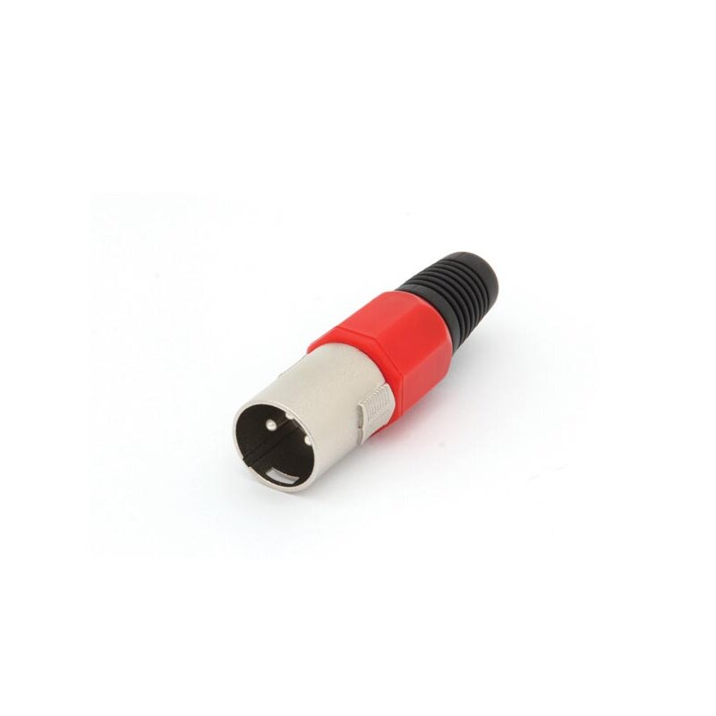 Velleman - CA101R - XLR-Stecker - 3-Polig - Vernickelt - Rot - Ak, 3,49