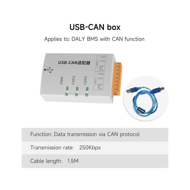 DALY - USB-CAN box - passend für DALY BMS mit CAN Funktion - Akku